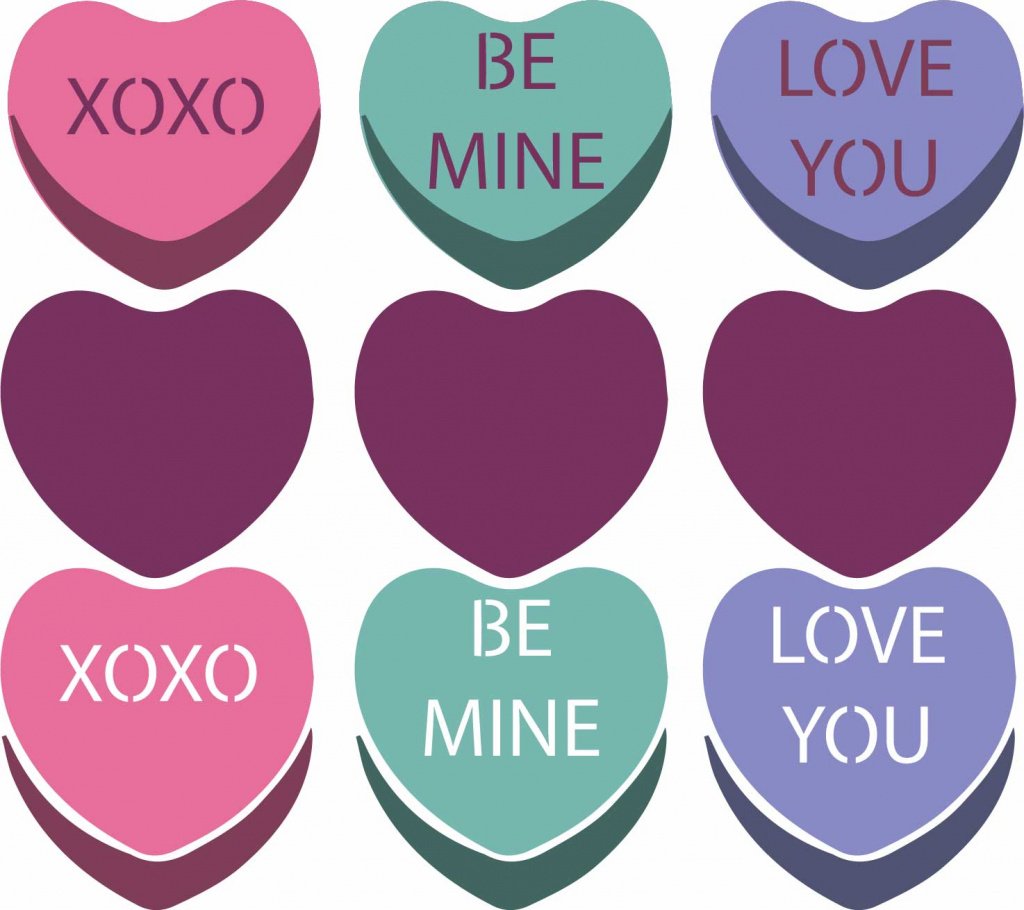 Valentine’s Day SVG Download! Message Hearts Part I.