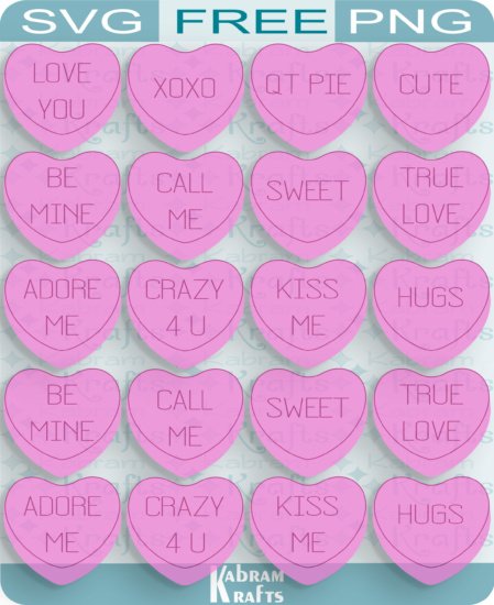 Foil Quill Candy Heart SVG Freebie – Part II.