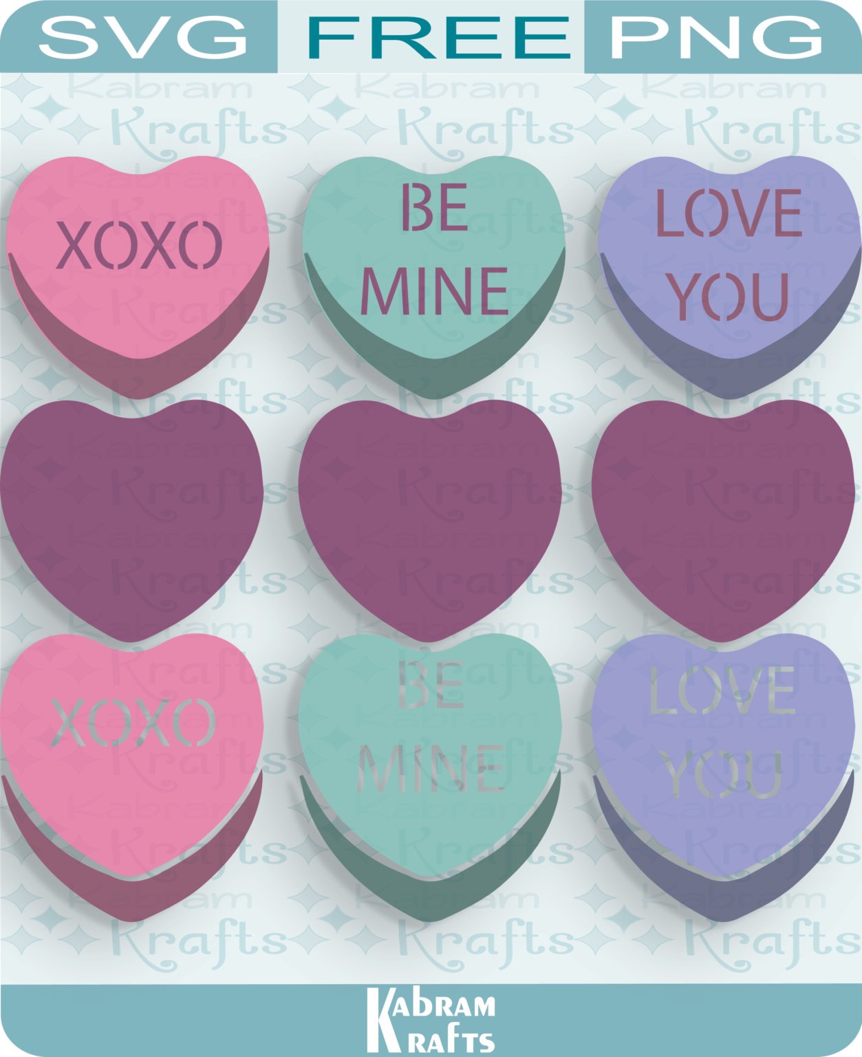 Valentine’s Day SVG Download! Message Hearts Part I.