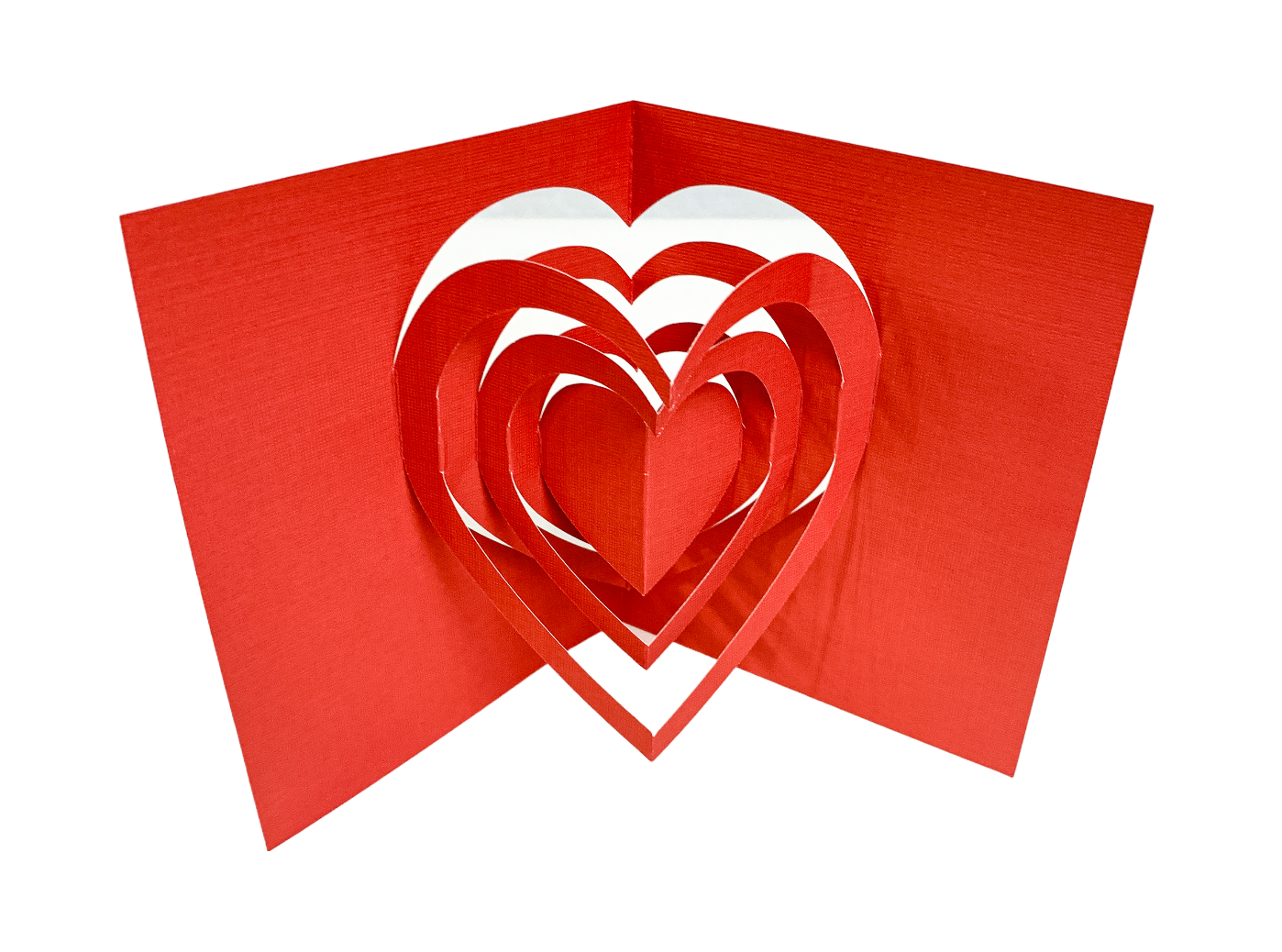 Paper Cut Pop-Up Heart SVG Template